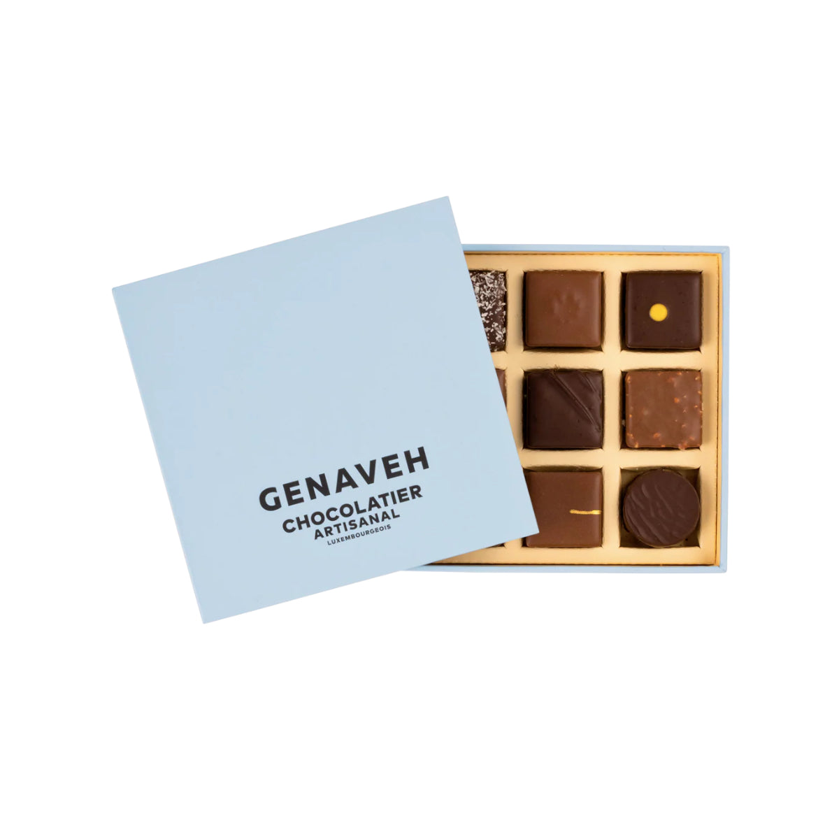 Genaveh Chocolate Box Assortment of handmade Luxembourgish chocolates ...